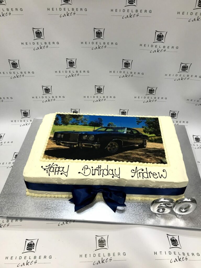 Car Edible Image on Buttercream – Heidelberg Cakes