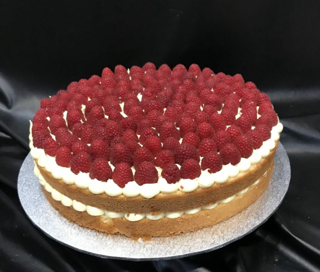 Raspberry Flan Large Round or Heart – Heidelberg Cakes